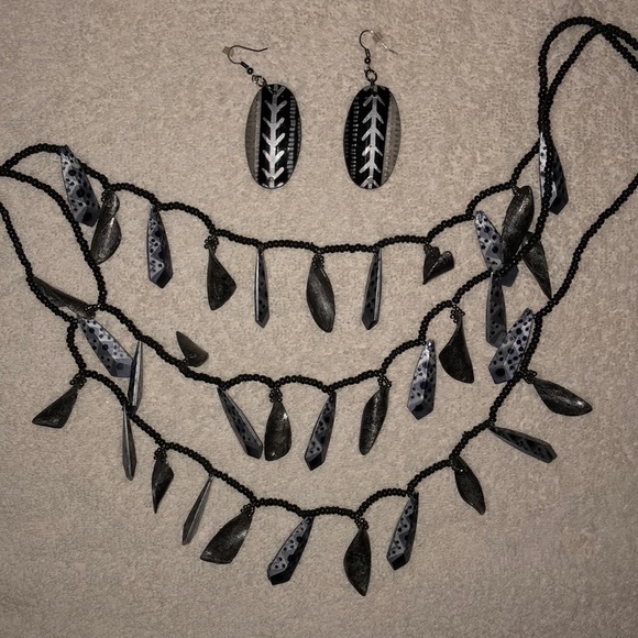Jewelry | 3 Tier Shell Necklace With Matching Earrings | Poshmark